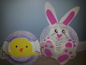 Bunny and Chick Paper Plate Purses