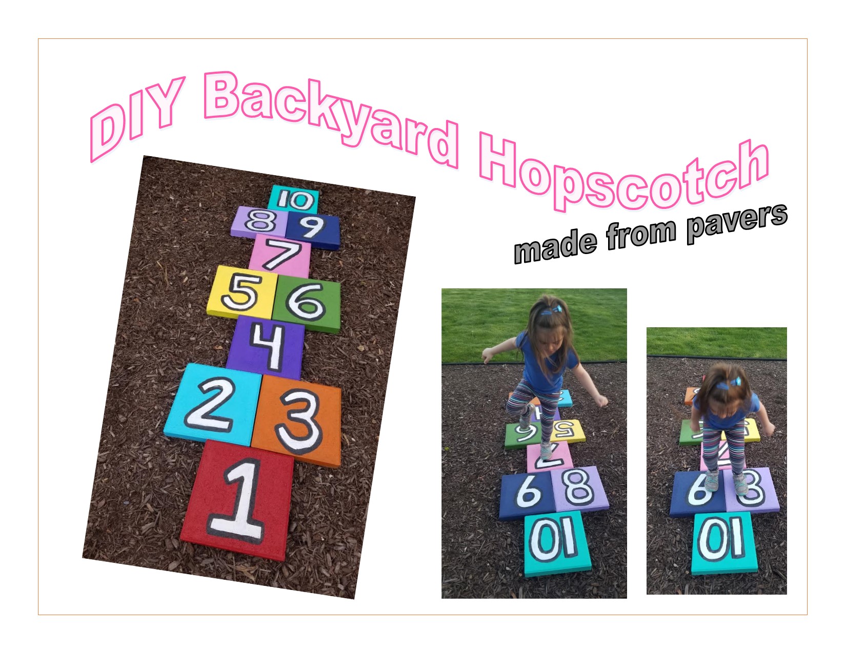 Diy Backyard Hopscotch Made From Pavers