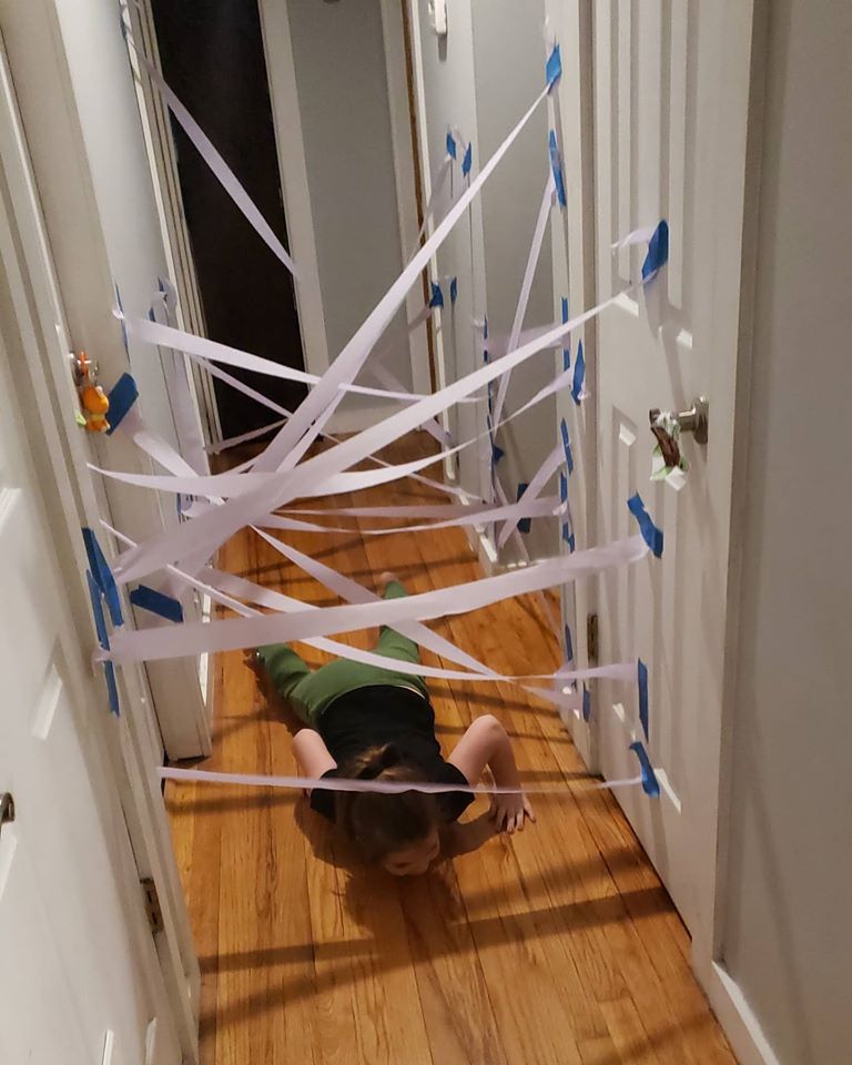 Crepe Paper Hallway Obstacle Course