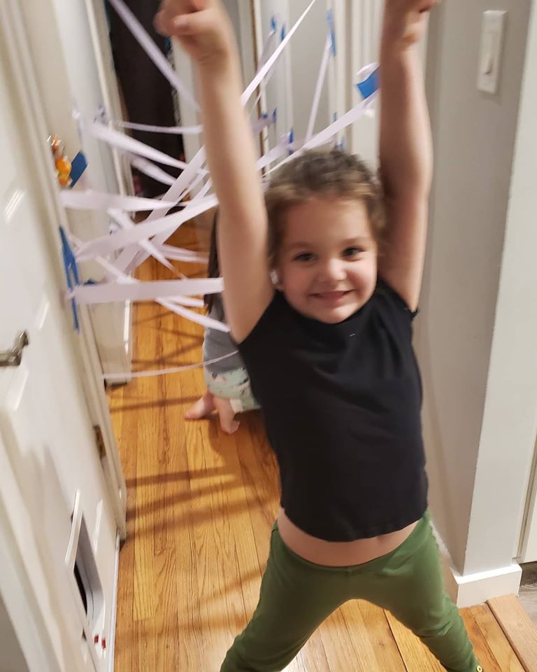 Crepe Paper Hallway Obstacle Course