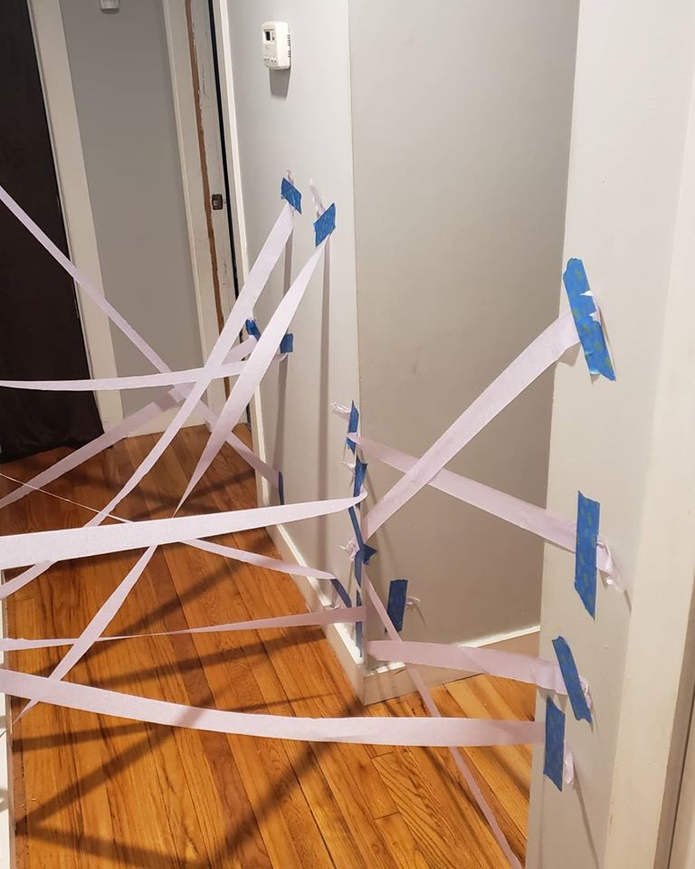 Crepe Paper Hallway Obstacle Course